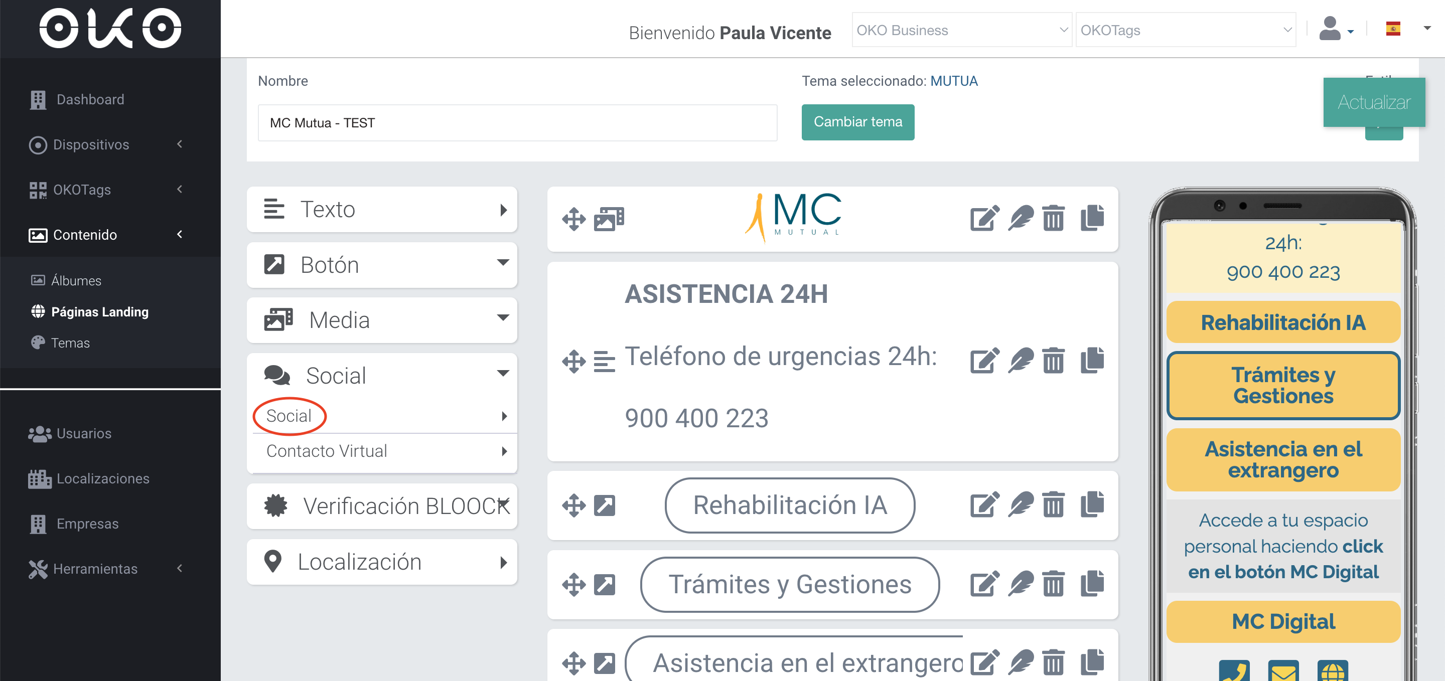 Cómo Añado Iconos Botones De Redes Sociales Portal De Soporte De Oko